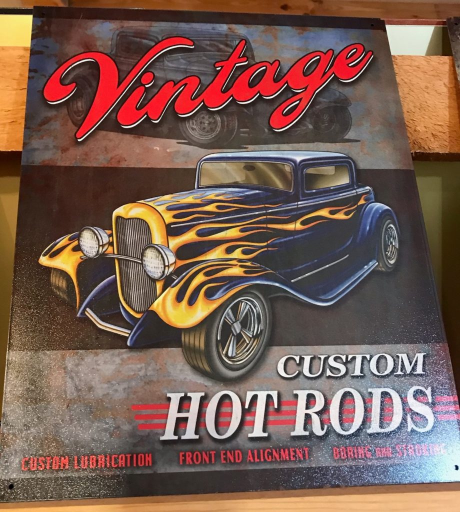 Custom Hot Rods Tin Sign